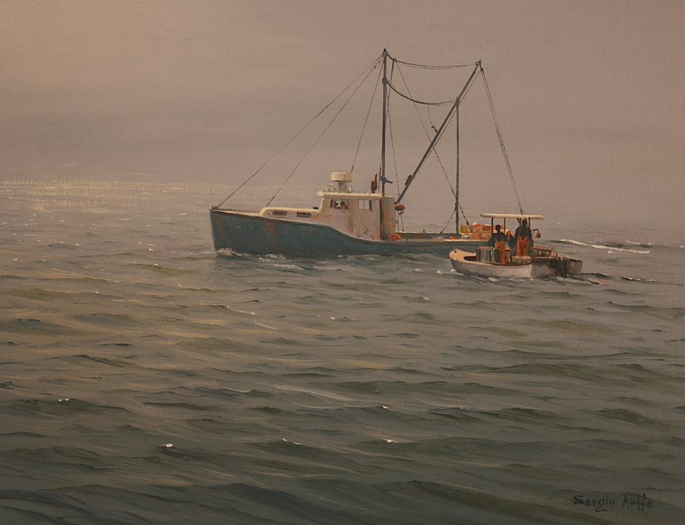 Lobstering in Maine by Sergio Roffo - Art Renewal Center