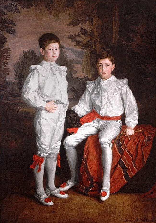 Portrait of Molson Brothers Harold and Eric, sons of J. Elsdale by ...