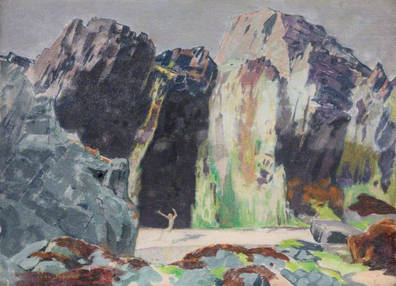 A Beach Scene by John Duncan - 2 images - Art Renewal Center