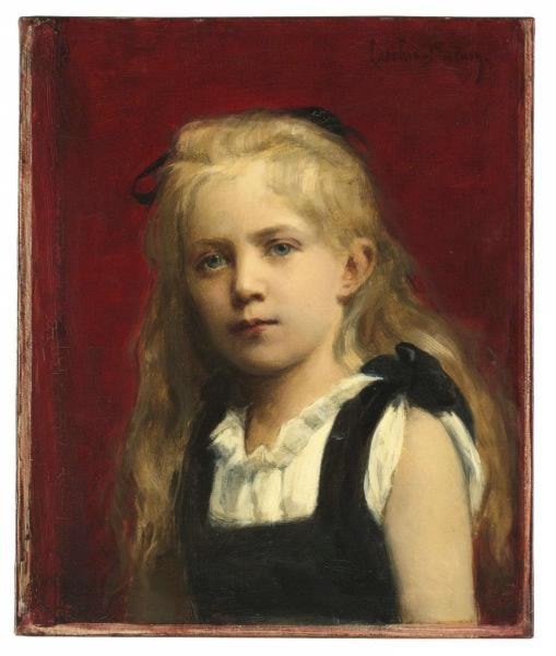 Portrait of a Girl by Carolus-Duran - Art Renewal Center