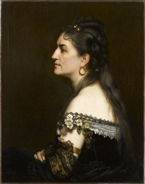 ARC / Portrait of a Woman Wearing a Low-Necked Dress by Carolus-Duran