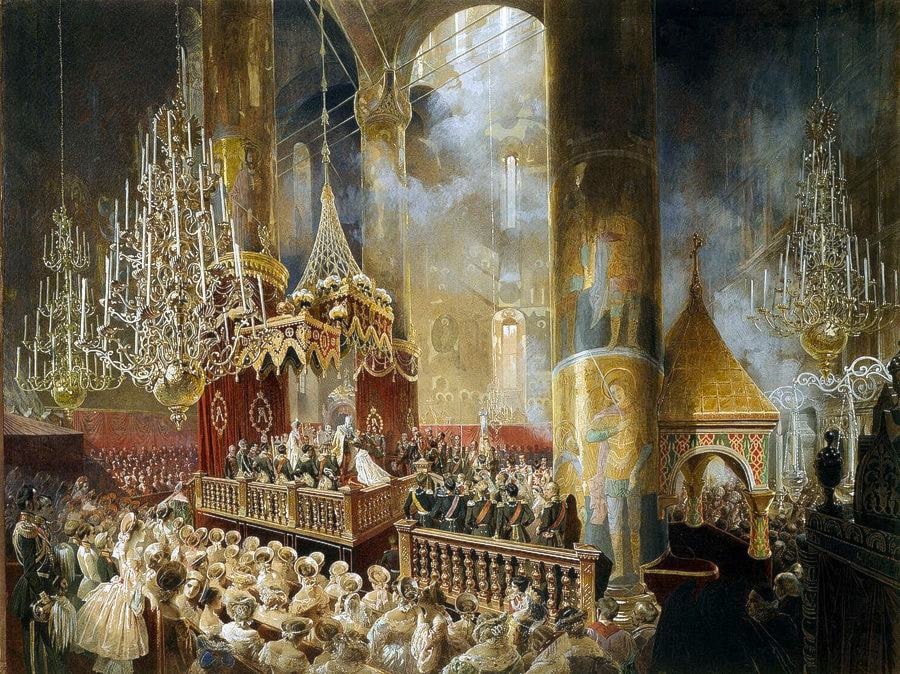 Coronation of Alexander II by Mihály Zichy - Art Renewal Center