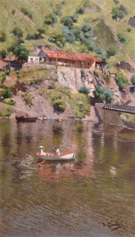 Il lago di Cuomo by Rinaldo Giudici - Art Renewal Center