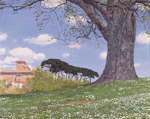 Italian Landscape by Edward Okun - Art Renewal Center