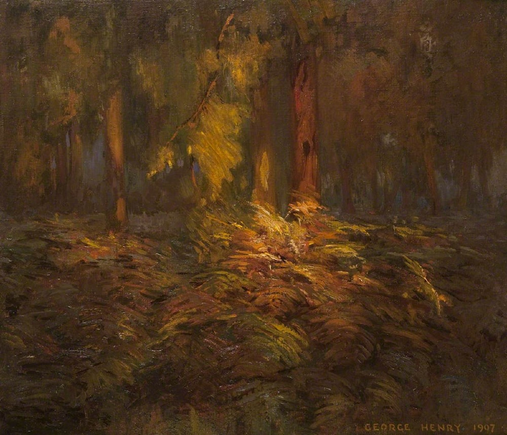 Among the Bracken and Wood by George Henry - Art Renewal Center