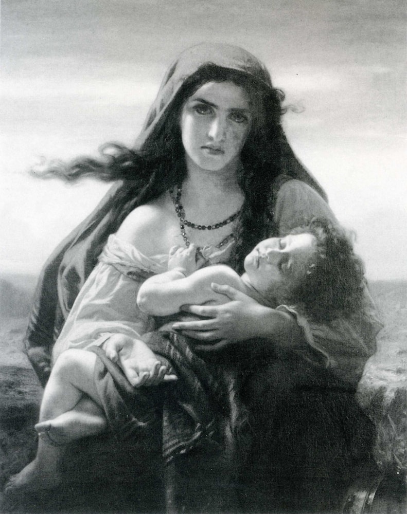 The Gypsy Mother by Hugues Merle - Art Renewal Center