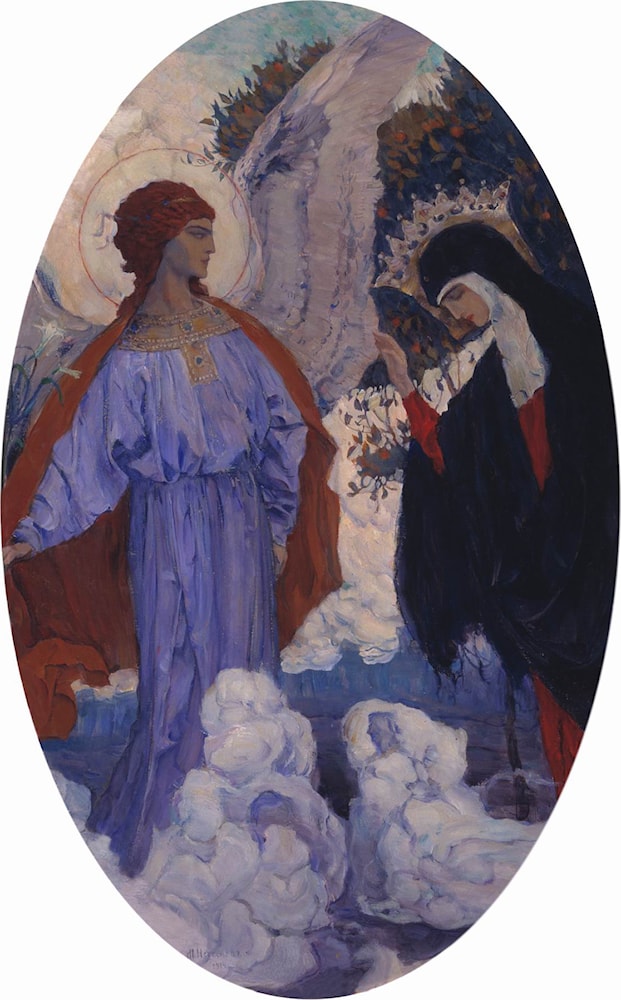 The Annunciation by Mikhail Nesterov - Art Renewal Center