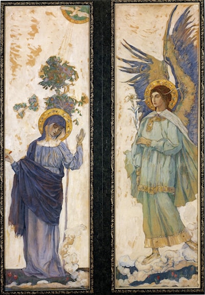 The Annunciation by Mikhail Nesterov - Art Renewal Center
