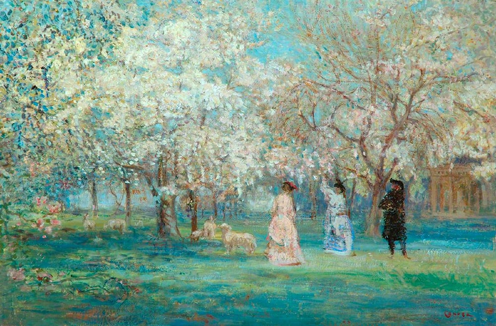 The Orchard in Flower by Charles Conder - Art Renewal Center