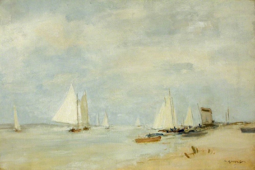 Yachts in the Cutting by Sir Walter Russell - Art Renewal Center