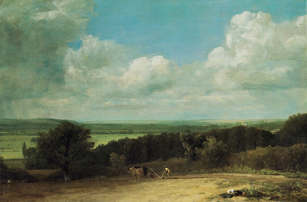 A Ploughing Scene in Suffolk by John Constable - 2 images - Art Renewal ...