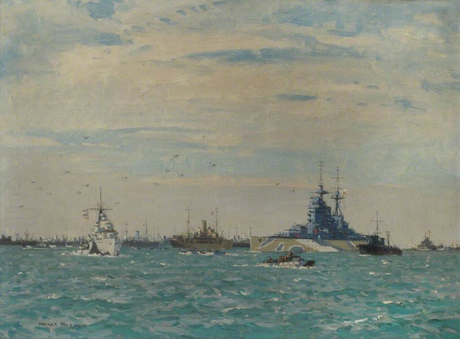 HMS 'Rodney' Steaming through the Anchorage, 6 June 1944 by Norman ...
