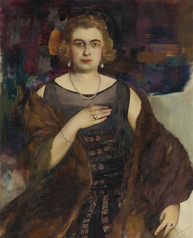 Portrait of a Woman by Filipp Andreevich Malyavin - 2 images - Art ...