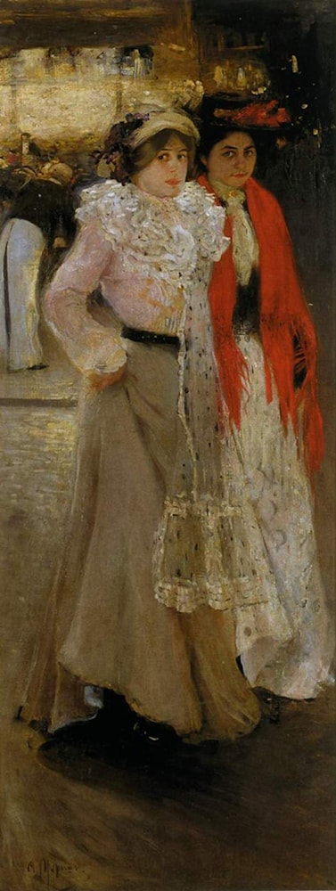 Parisian Ladies. Near the Cafe by Alexander Murashko - Art Renewal Center