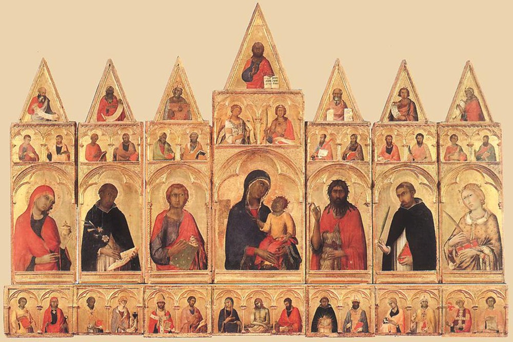 Polyptych of Santa Caterina (Pisa Polyptych) by Simone Martini - Art ...
