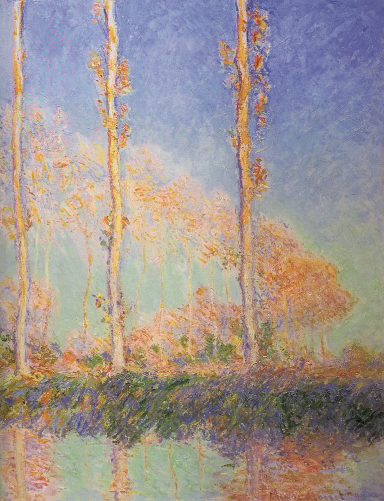 Les Peupliers, trois arbres roses, automne by Claude Monet - Art ...