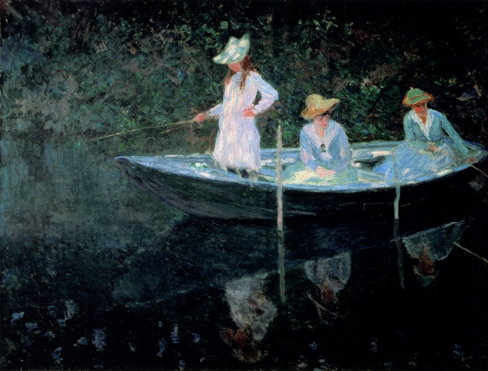 In The Rowing Boat by Claude Monet - Art Renewal Center