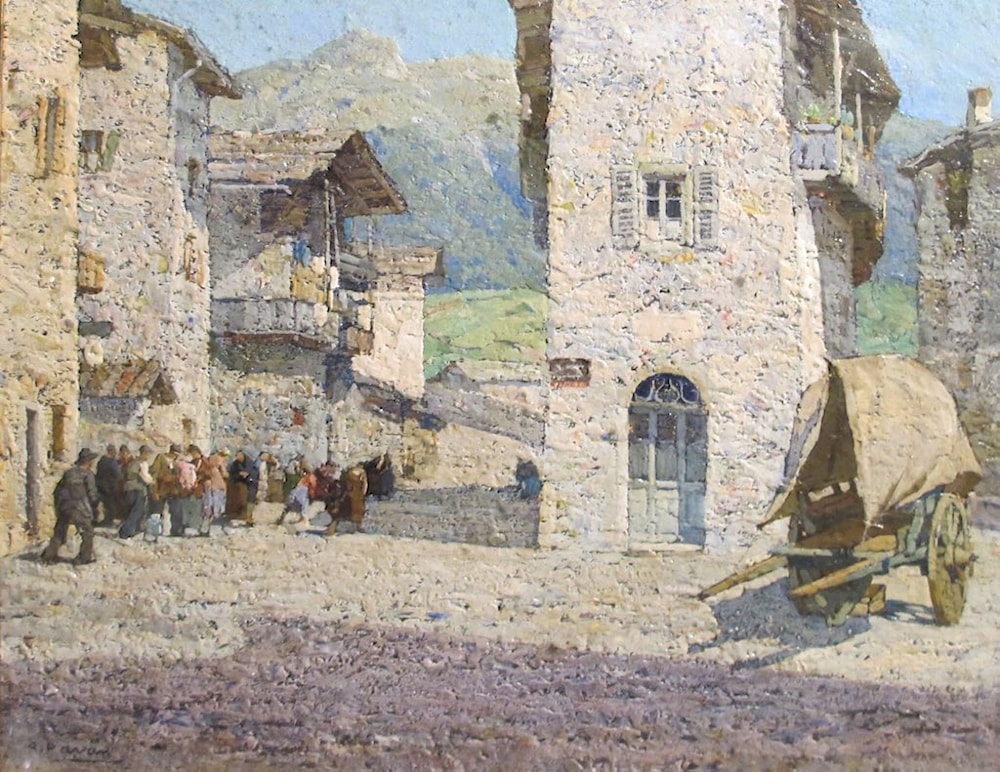 Schilpario. Piazza by Angelo Pavan - Art Renewal Center