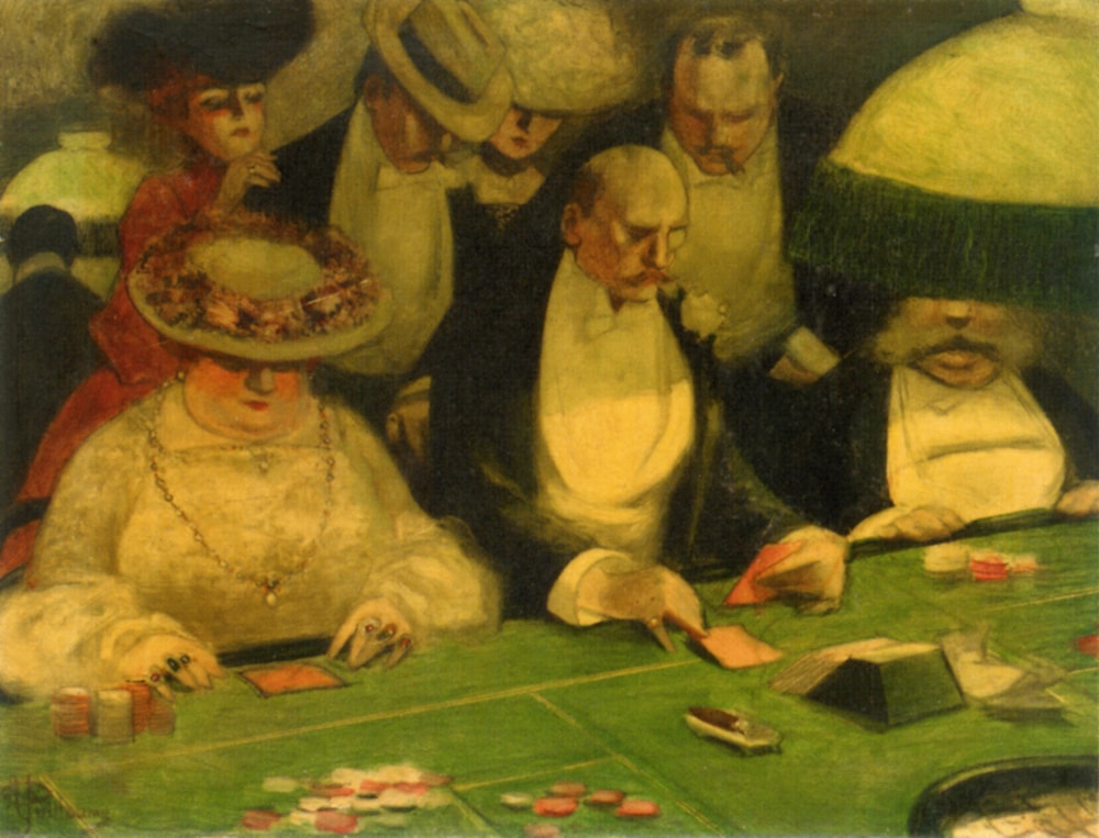The Blackjack Players by Albert Guillaume - Art Renewal Center