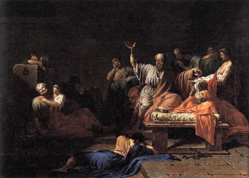 絵画のコピー | ソクラテスの死, 1787 バイ Jean François Pierre Peyron (1745-1819 ...