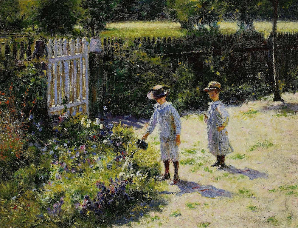 Dzieci w ogrodzie by Wladyslaw Podkowinski - Art Renewal Center
