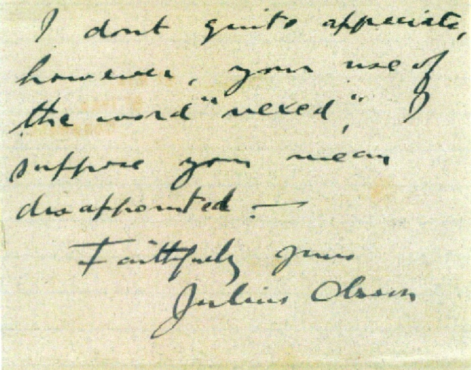 Julius Olsson Letter Page 2 by Albert Julius Olsson - Art Renewal Center