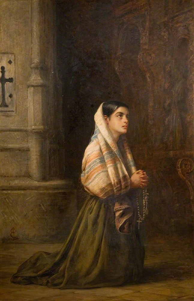 At Prayer by Edwin Longsden Long - Art Renewal Center