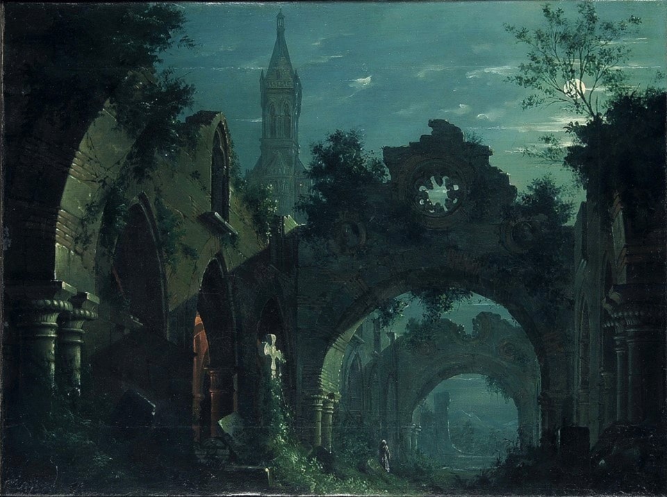 Nocturne with Architecture by Antonio Basoli - Art Renewal Center