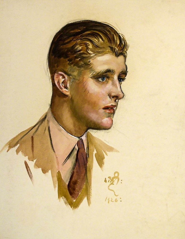 Young Man Wearing a Pink Shirt by William Bruce Ellis Ranken - Art ...