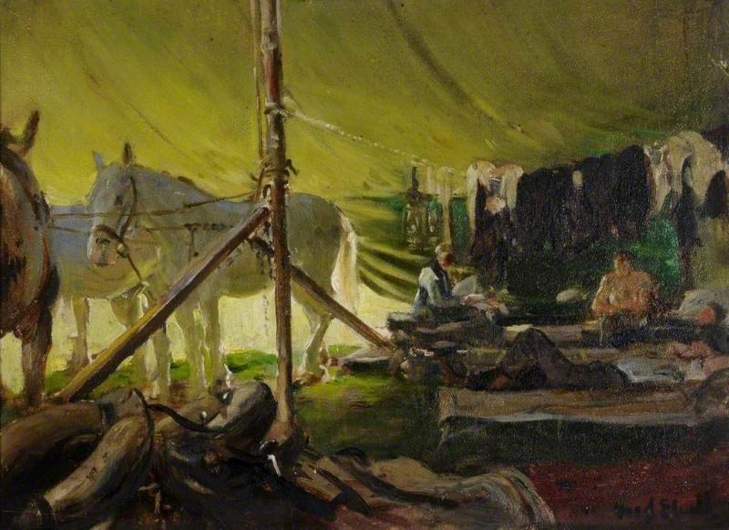 Corner of the Horse Tent by Frederick William Elwell - Art Renewal Center