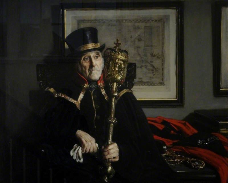 Old Mace-Bearer by Frederick William Elwell - Art Renewal Center