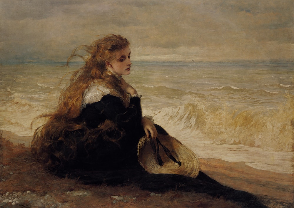 On the Seashore by George Elgar Hicks - Art Renewal Center