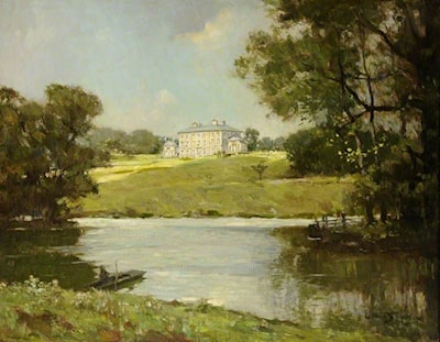 Newstead Abbey from the East, Nottinghamshire (Eagle Pond, Newstead ...