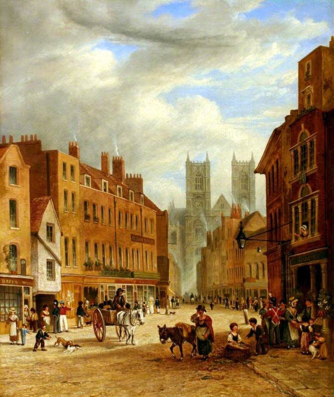 Westminster from Tothill Street by George Shepherd - Art Renewal Center