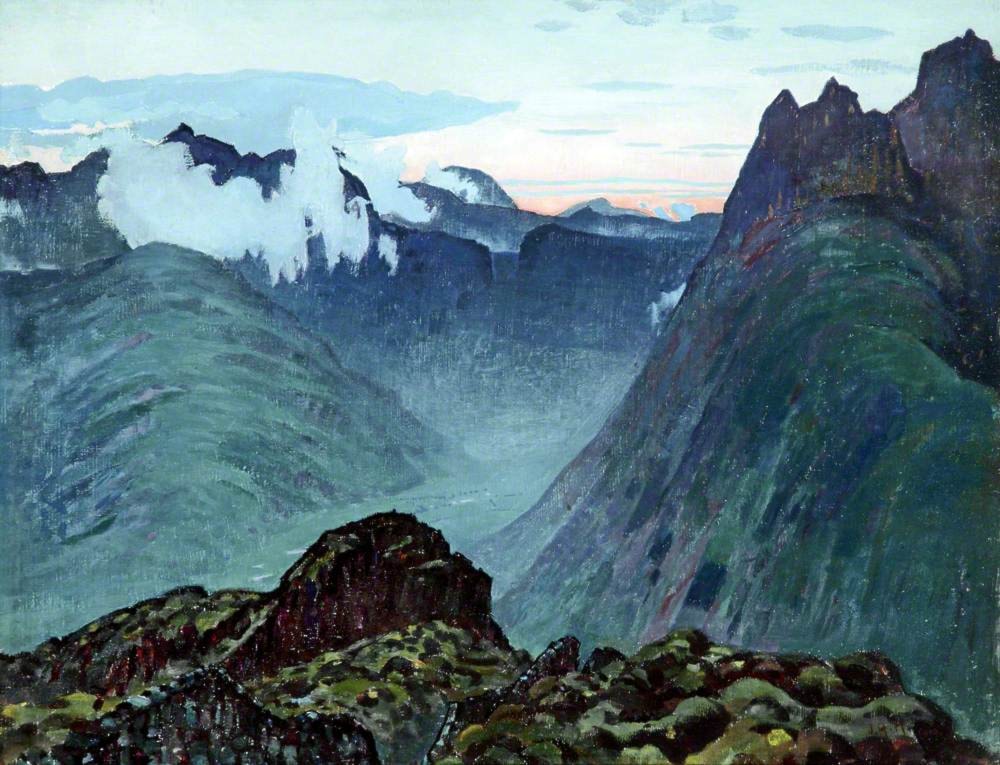 Mountain Sunset by James Hamilton Hay - Art Renewal Center