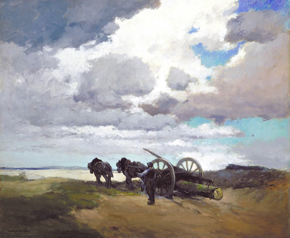 The Wain Team by George Elmer Browne - Art Renewal Center