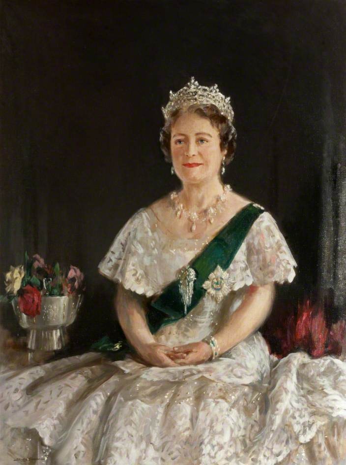 HM The Queen Mother (1900–2002) by Stanley Cursiter - Art Renewal Center