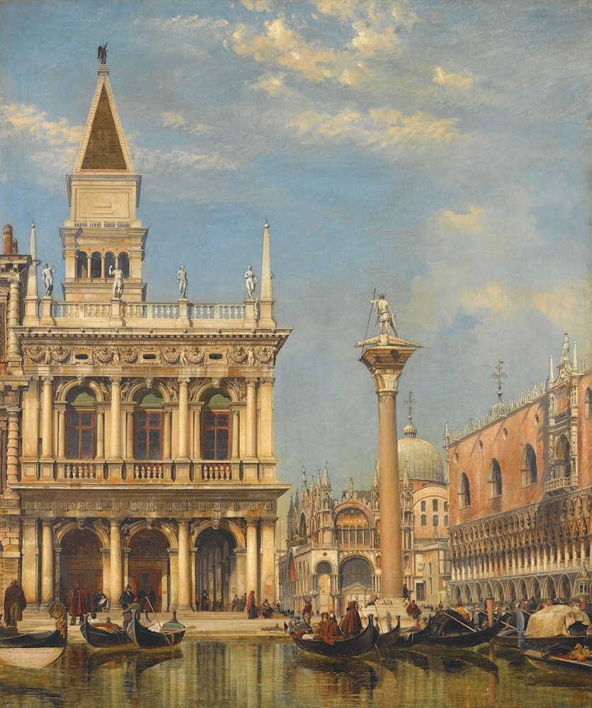 The Piazzetta of St Mark Venice by Edward William Cooke - Art Renewal ...