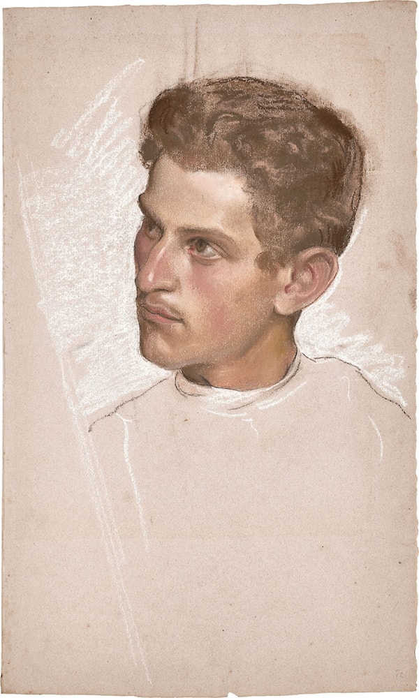 Head of a young man (study) by Osmar Schindler - Art Renewal Center