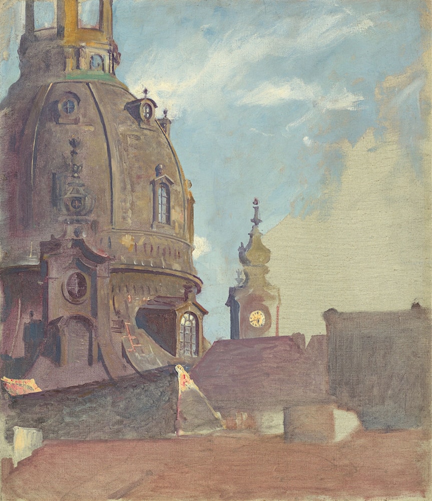 Blick auf die Dresdner Frauenkirche by Osmar Schindler - Art Renewal Center