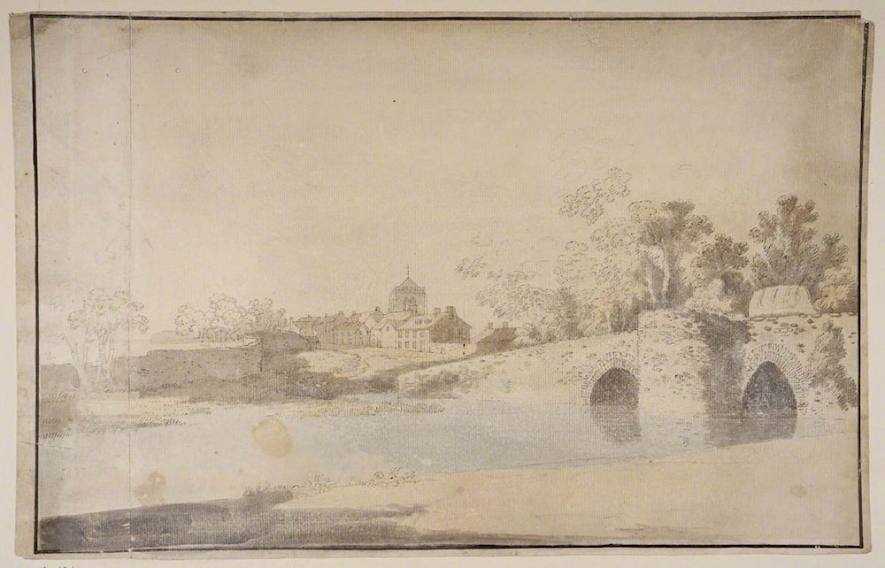 View of a Village by Joseph Farington - Art Renewal Center