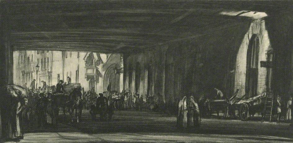 Stockwell Street, the G. & S. W. Railway Arches by Muirhead Bone - Art ...