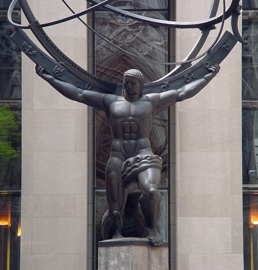 Atlas with Armillary by Lee Lawrie - Art Renewal Center