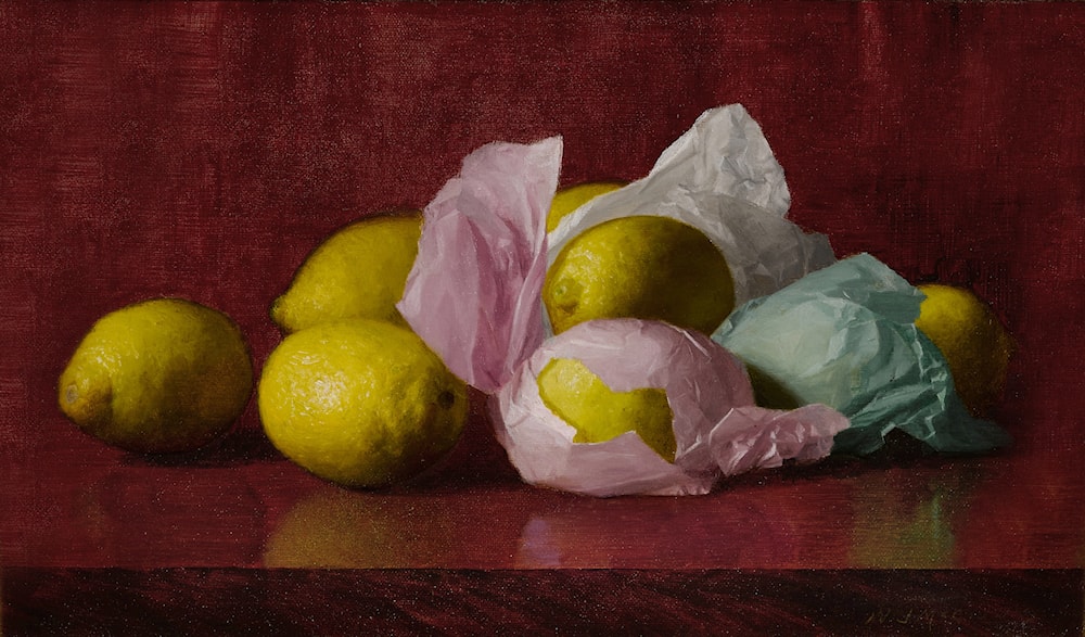 Still Life with Wrapped Lemons by William McCloskey - Art Renewal Center
