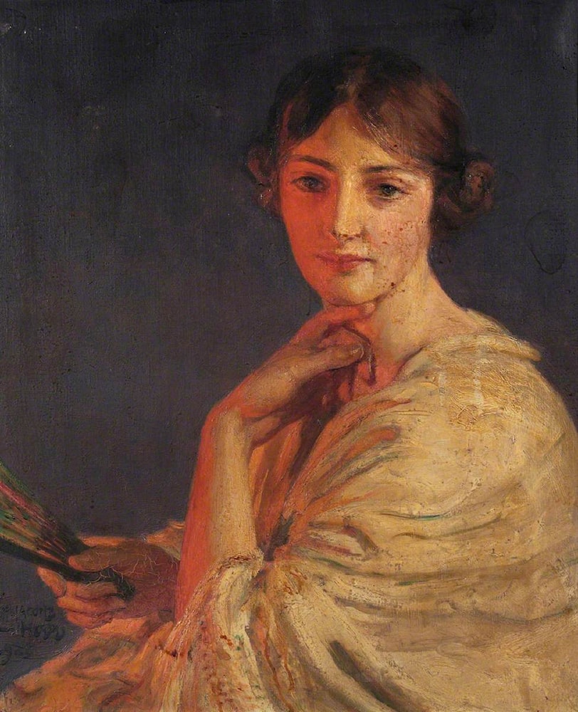 The Spanish Shawl by George Percy Jacomb-Hood - Art Renewal Center