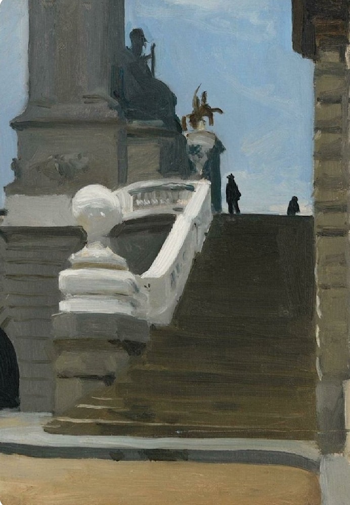 Two Figures at the Top of Steps by Edward Hopper - Art Renewal Center