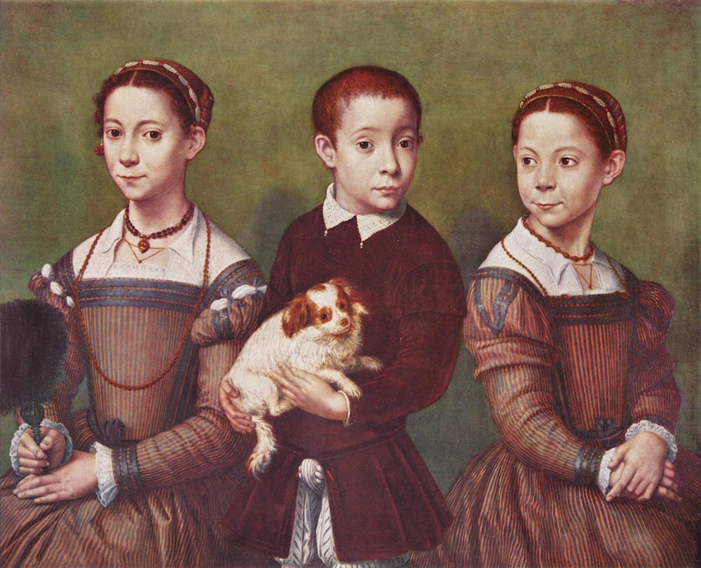Three Children with Dog by Sofonisba Anguissola - Art Renewal Center