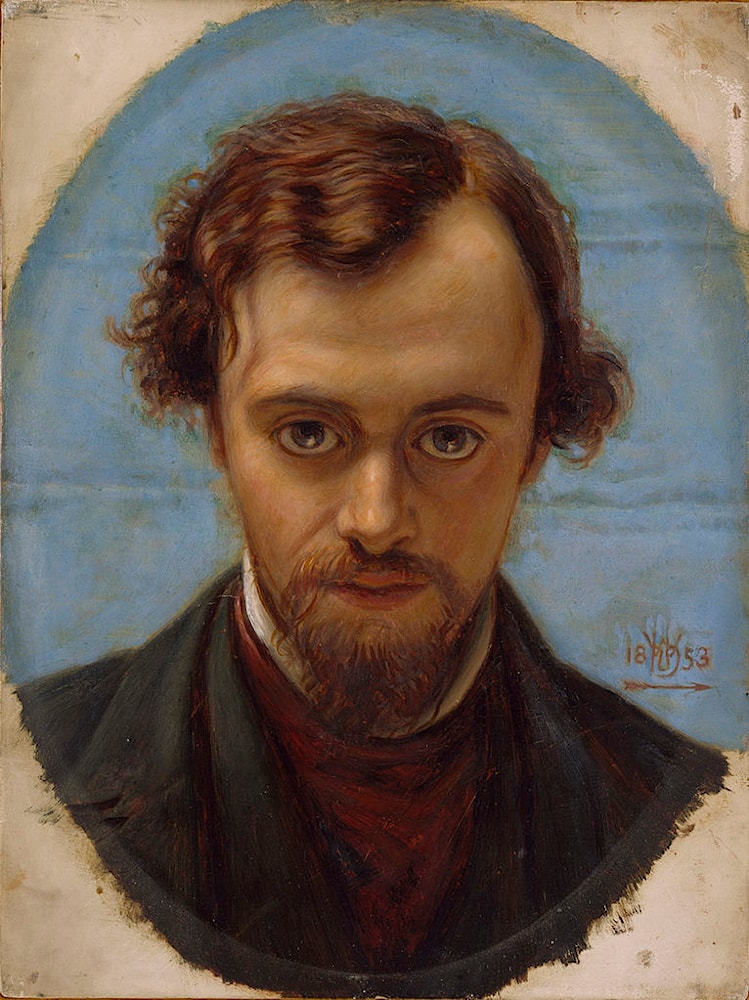 Portrait of Dante Gabriel Rossetti by William Holman Hunt - 2 images ...