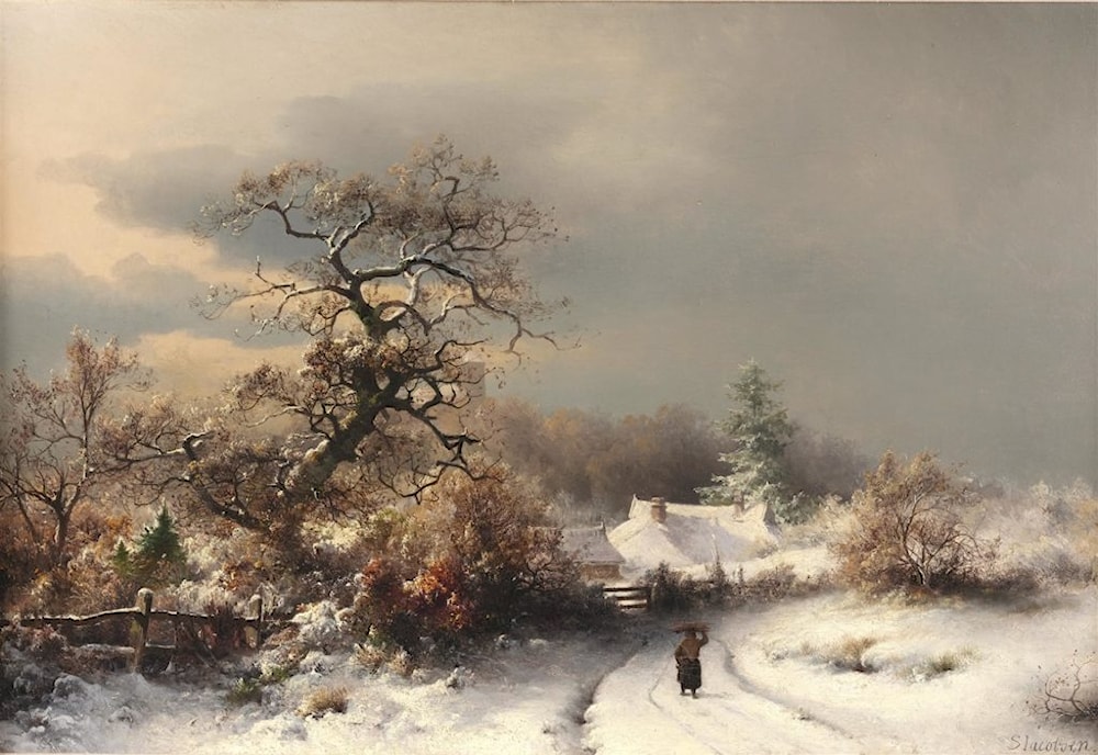Winter Landscape by Sophus Jacobsen - Art Renewal Center