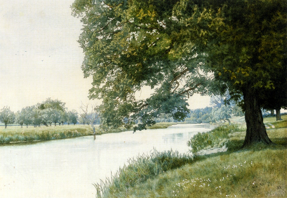 The River Ouse, Bedfordshire by William Fraser Garden - Art Renewal Center